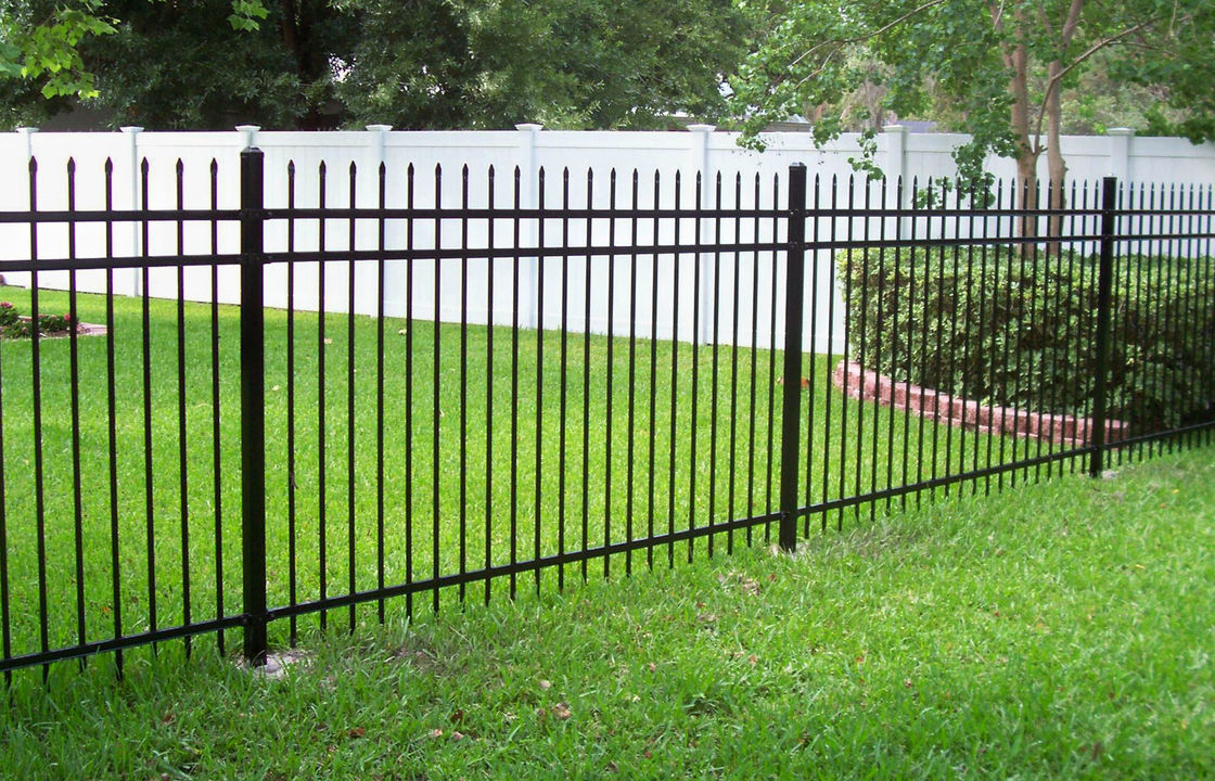 Powder Coated Waterproof Black Corten Galvanized Metal Picket Tubular ...