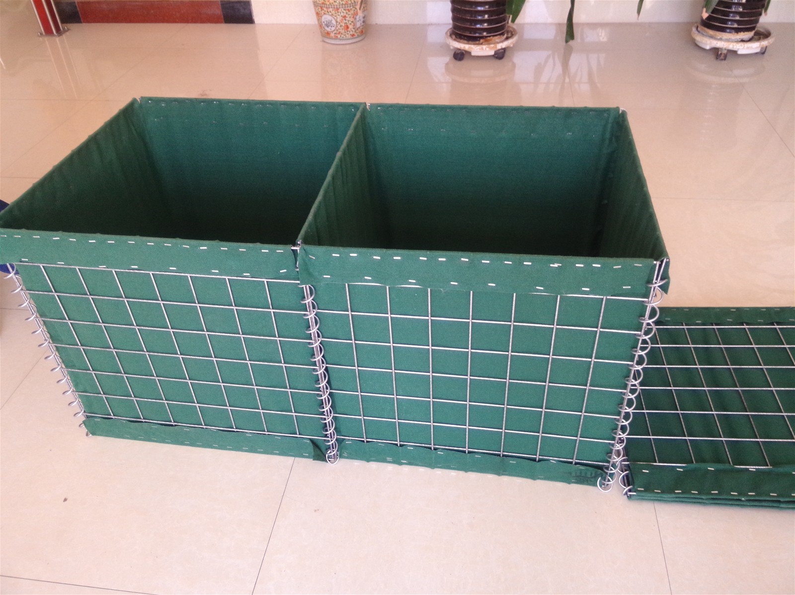 80x80mm Collapsible Hesco Barrier Blast Wall Wire Mesh Container ...
